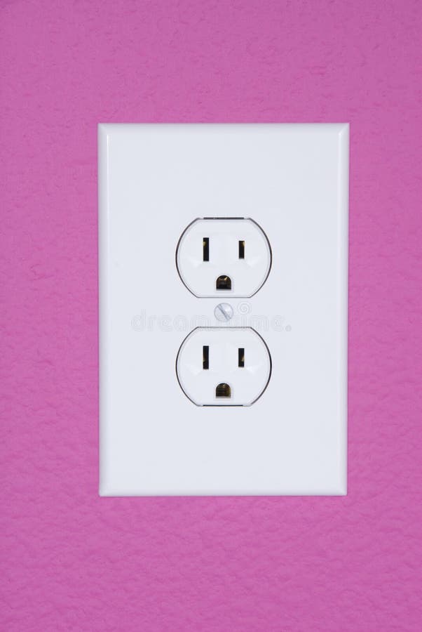 Standard 110 Volt Power Outlet Stock Image - Image of abstract, office ...