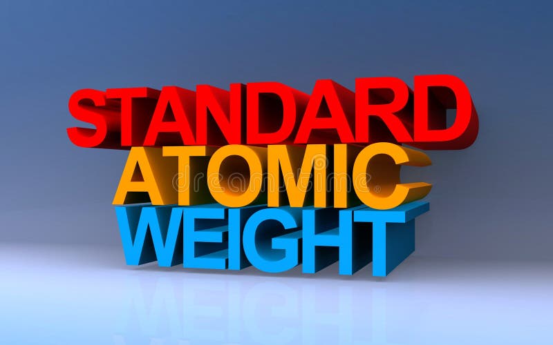 Standard Atomic Weight on Blue Stock Illustration - Illustration of ...