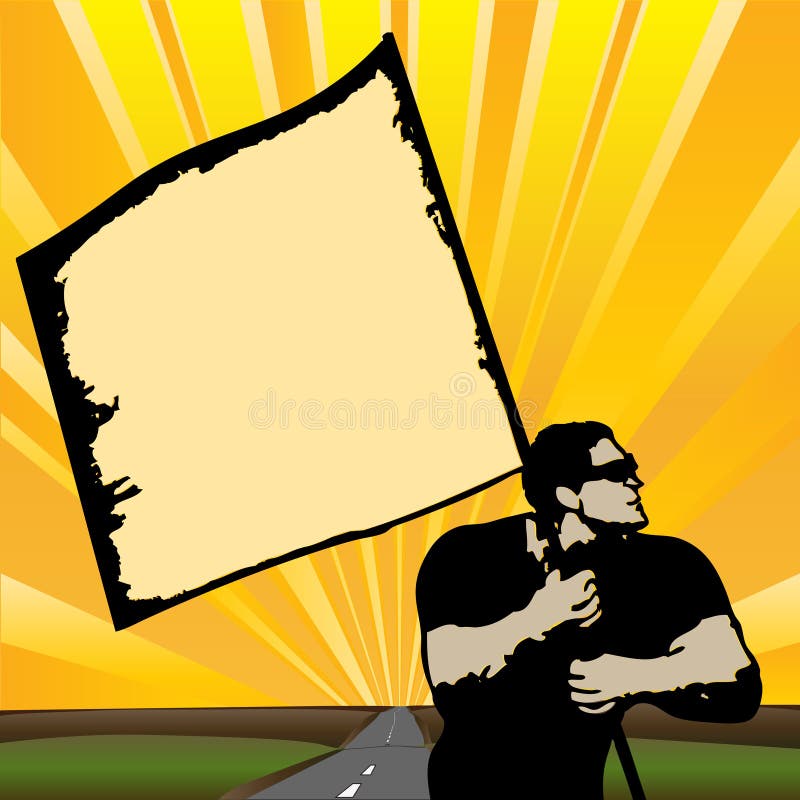 The Standard-Bearer - Marching To Success Stock Vector - Illustration ...