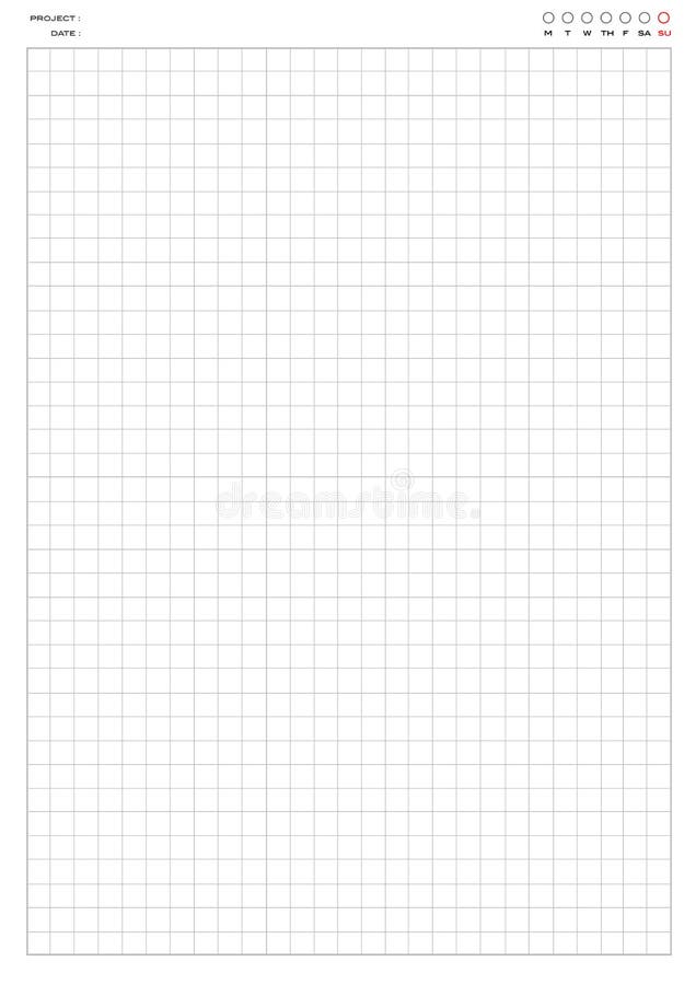 A4 Standard Blank Form Grid Table Paper on White Background Stock ...