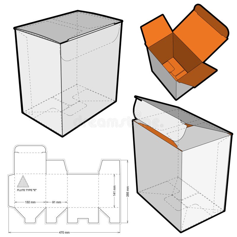 Standard Box Internal Measurement 14x7.5x8cm and Die-cut Pattern Stock ...