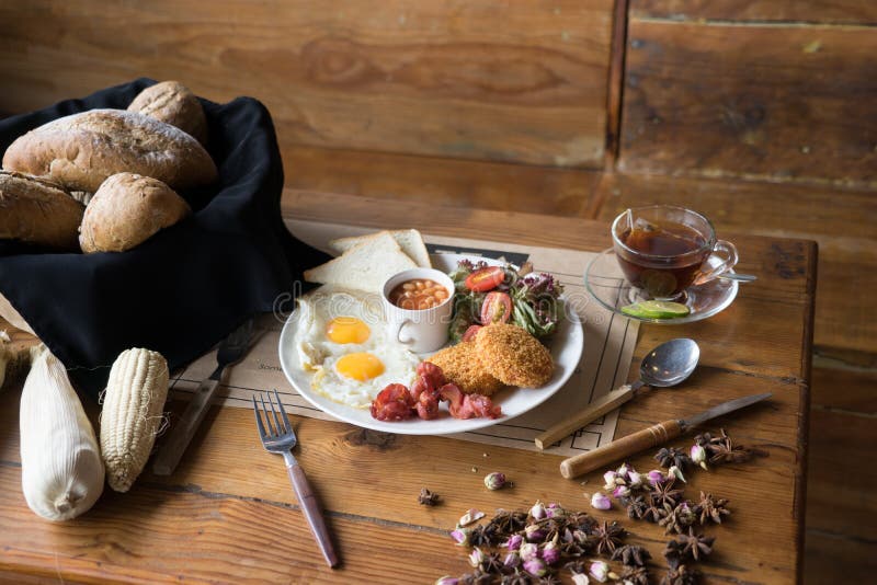 Standard Breakfast for a New Day. Stock Photo - Image of restaurant ...
