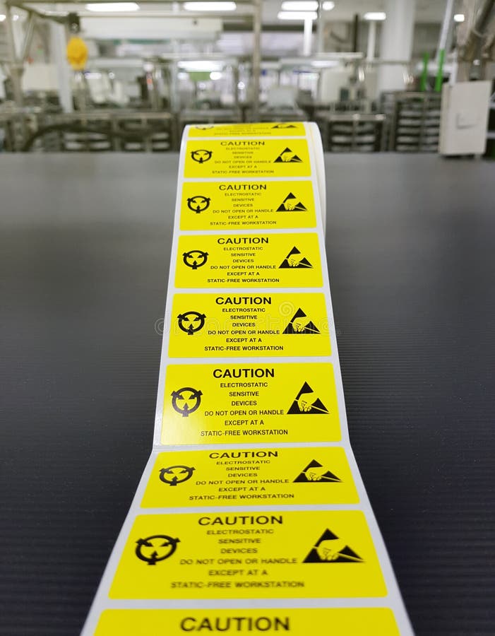 Standard Caution Label with Text Stock Photo - Image of area ...