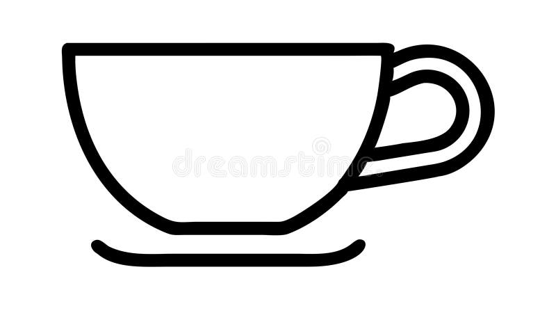 Standard Coffee Cup. Drinkware, Cafe, or daily Ritual Symbol, Vector ...