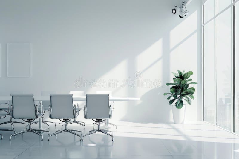 A Standard Conference Room Setup with Chairs and a Table Stock Photo ...
