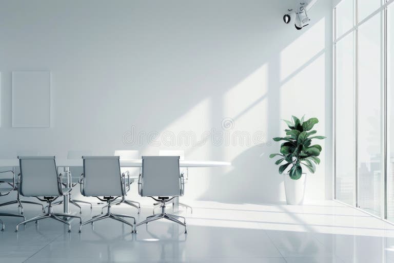 A Standard Conference Room Setup with Chairs and a Table Stock Photo ...