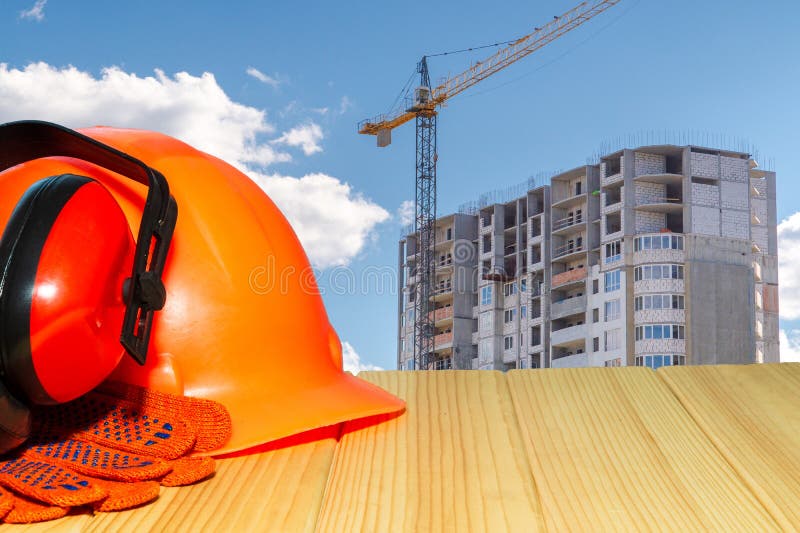 Standard Construction Safety, Building Protection and Tools Stock Image ...