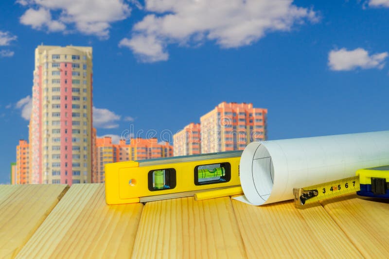 Standard Construction Safety, Building Protection and Tools Stock Image ...