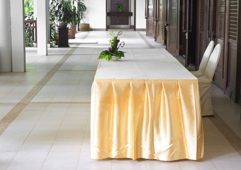 Standard counter reception stock image. Image of yellow - 79579547