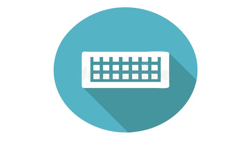 Standard Desktop Keyboard Icon Vector Graphic in Flat Design for Input ...