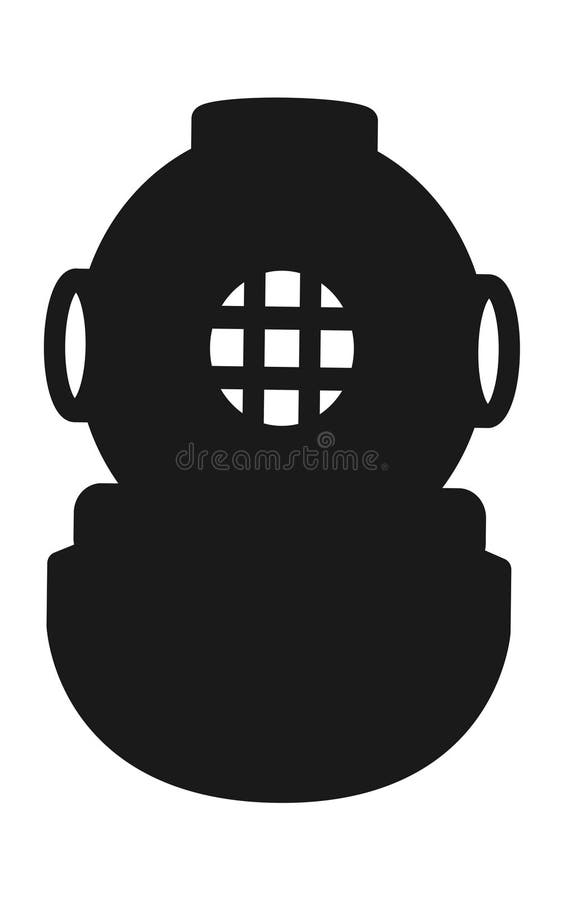 A Standard Diving Dress Hard Hat or Copper Hat Equipment Set Against a ...