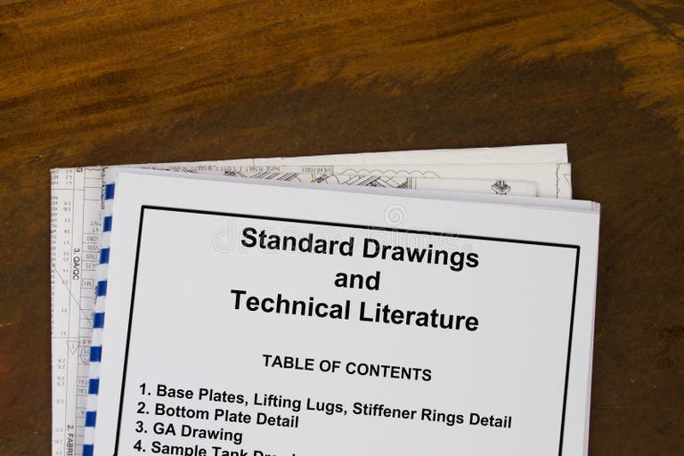 Standard Drawing and Technical Literature Stock Image - Image of detail ...
