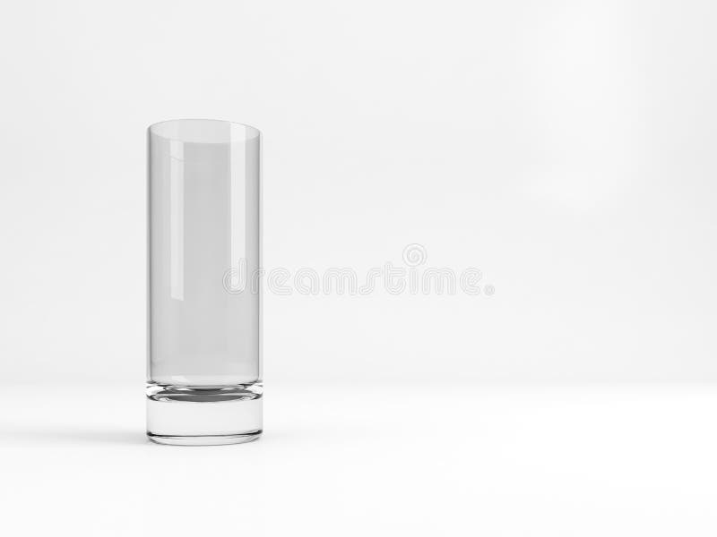 Standard Empty High Ball Glass 3d Stock Illustration - Illustration of ...