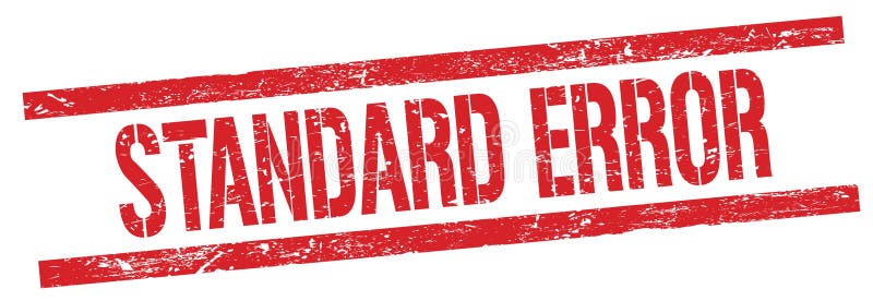 STANDARD ERROR Text on Red Grungy Rectangle Stamp Stock Illustration ...