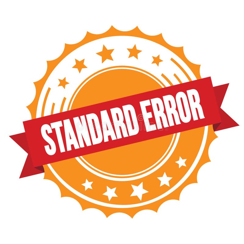 STANDARD ERROR Text on Red Orange Ribbon Stamp Stock Illustration ...
