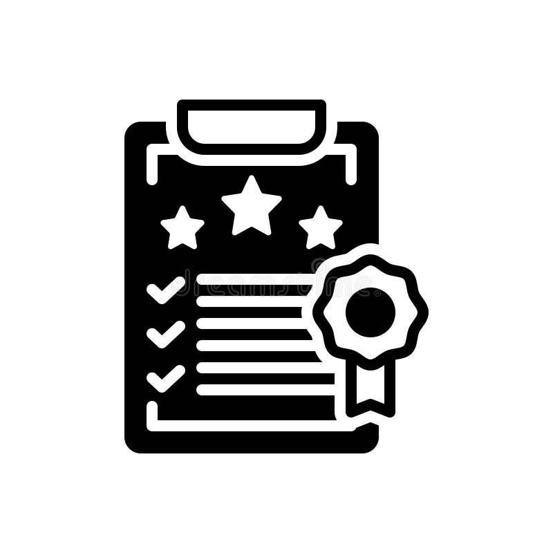 Black Solid Icon for Standard, Star and Message Stock Illustration ...
