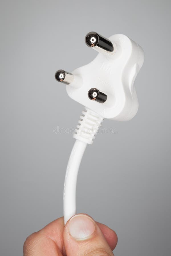 Standard Insulated 3-prong Plug Stock Photo - Image of electrical ...