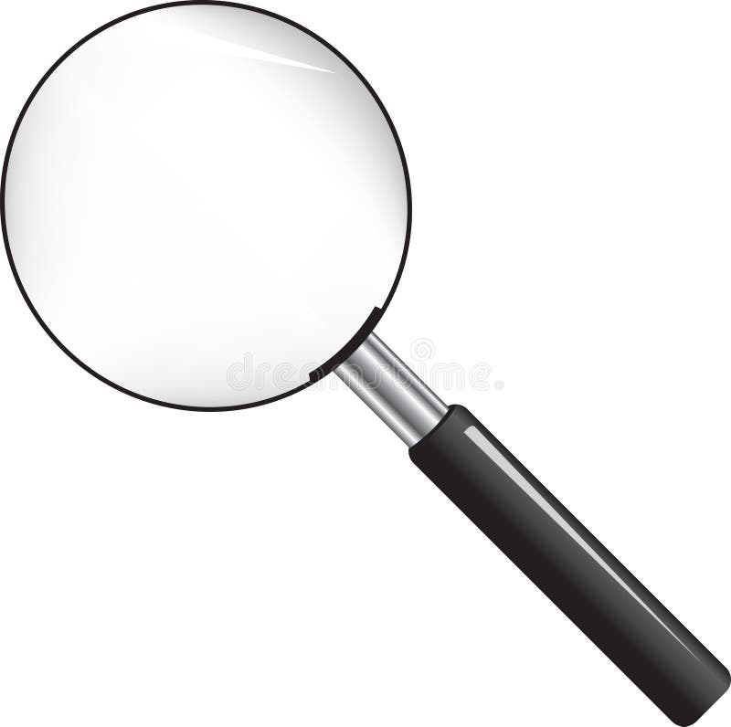 Magnifier for Enlarging Image Stock Vector - Illustration of optics ...