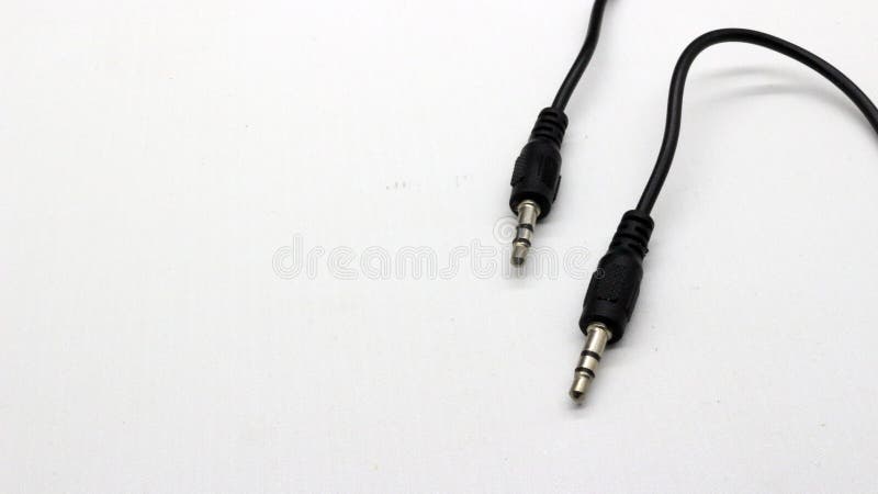 Standard 3.5mm Male To Male Audio Cable Isolated Stock Image - Image of ...