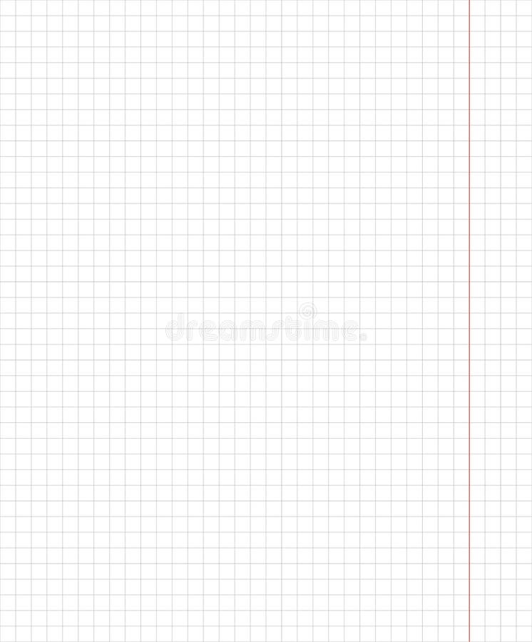 A Sheet of School Notebook in a Ruler with a Slanting Line. School ...