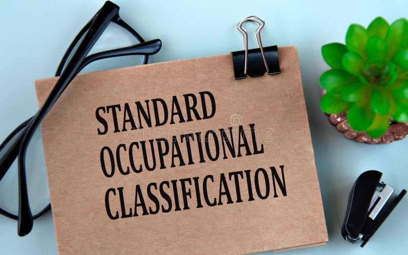 STANDARD OCCUPATIONAL CLASSIFICATION - Words on Brown Paper on a Light ...
