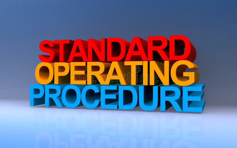 Standard Operating Procedure on Blue Stock Illustration - Illustration ...