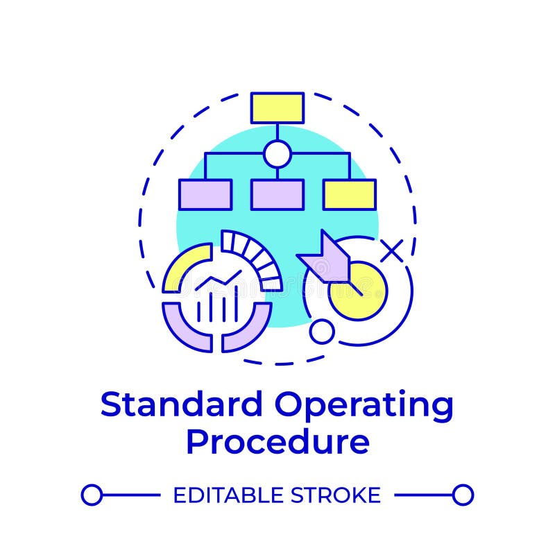 Standard Operating Procedure Multi Color Concept Icon Stock ...