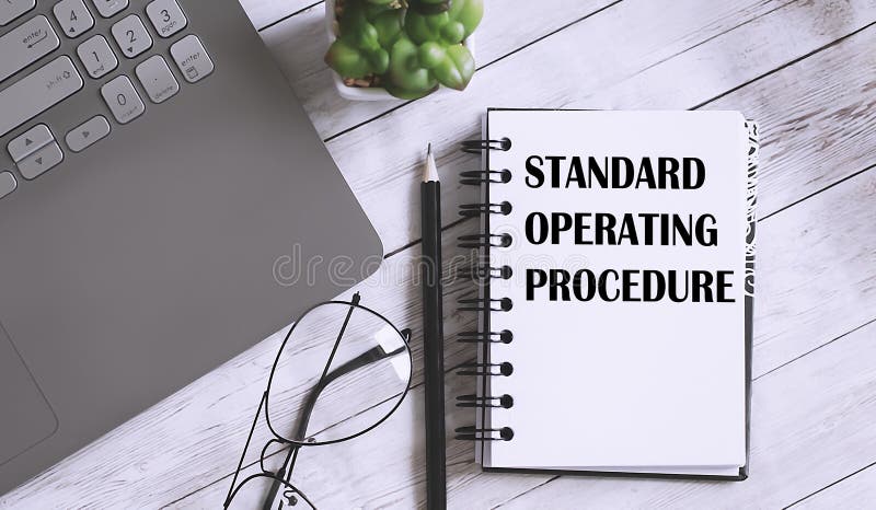 Standard Operating Procedure Text on the Notebook with Office ...