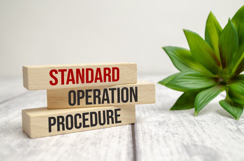 Standard Operation Procedure Words on Wooden Blocks Stock Image - Image ...