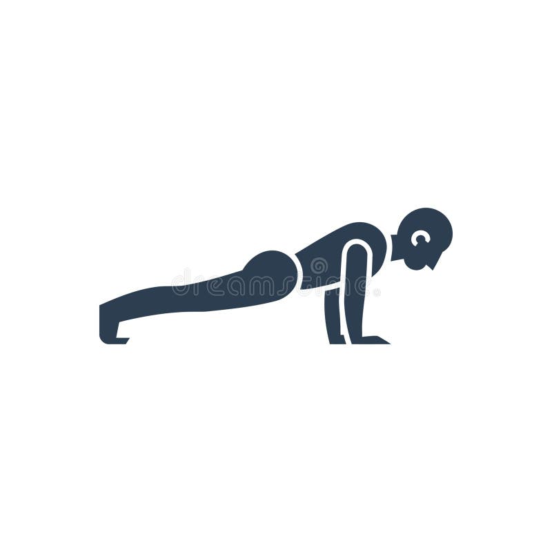 Standard Plank Position Icon Stock Vector - Illustration of sign, plank ...