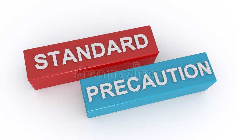 Standard Precaution Word Block on White Stock Illustration ...