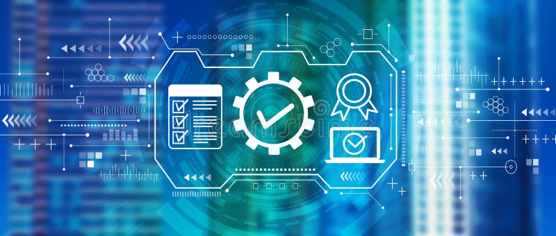 Standard Quality Control Approval with Businessman Holding a Tablet ...