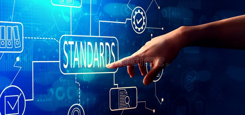 Standard Quality Control Approval with Businessman Holding a Tablet ...