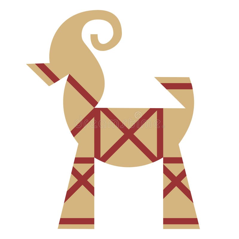 Christmas goat symbol 2015 stock vector. Illustration of cartoon - 46050652