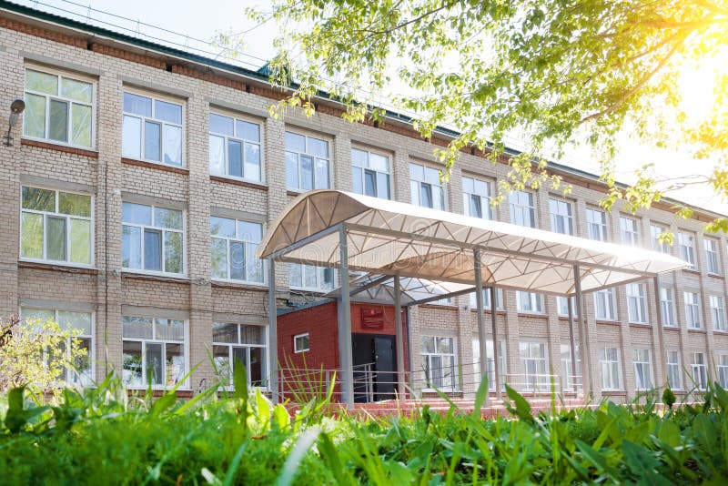 Standard school in Russia. stock photo. Image of lesson - 117150644