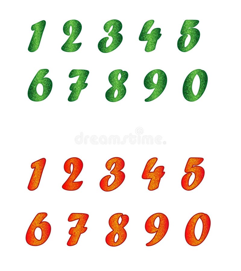 Standard Set Numbers Two Variants Stock Illustrations – 2 Standard Set ...