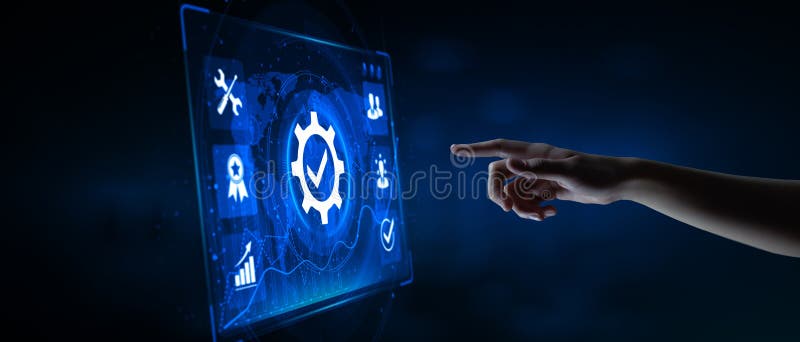 Standard Standardization Certification Quality Control Assurance. Hand ...