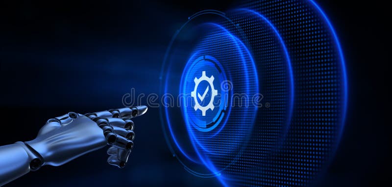 Standard Quality Control Certification Standardisation. Robot Pressing ...