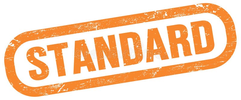 STANDARD, Text Written on Orange Stamp Sign Stock Illustration ...