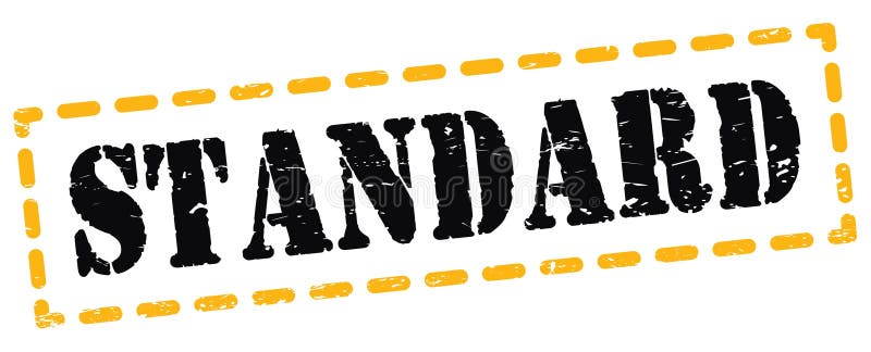 STANDARD Text Written on Yellow-black Stamp Sign Stock Illustration ...
