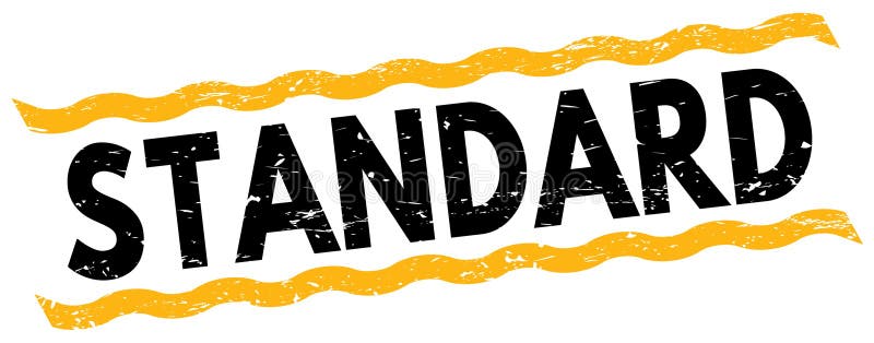 STANDARD Text on Yellow-black Lines Stamp Sign Stock Illustration ...