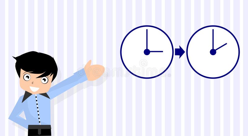 Standard Time, Time Change, Clock, Colours. Stock Illustration ...