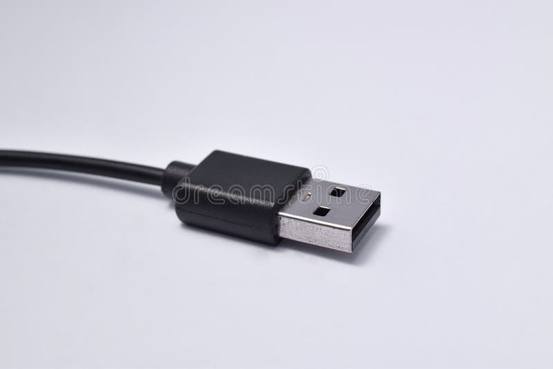Standard USB type a black stock photo. Image of mobile - 260995674