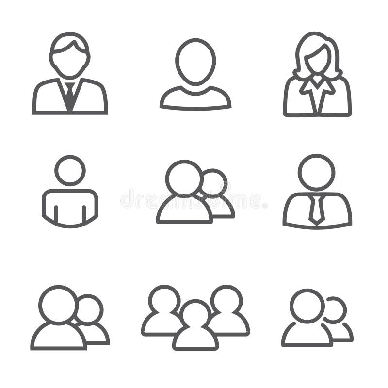 Standard User Icon Set stock vector. Illustration of businessman - 77315004