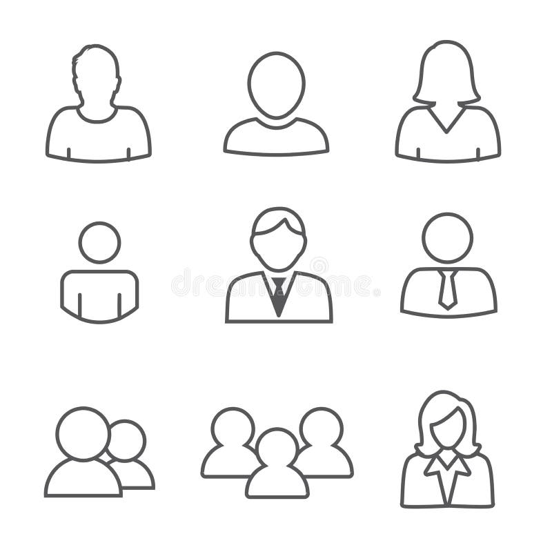 Standard User Icon Set stock vector. Illustration of lawyer - 78959415