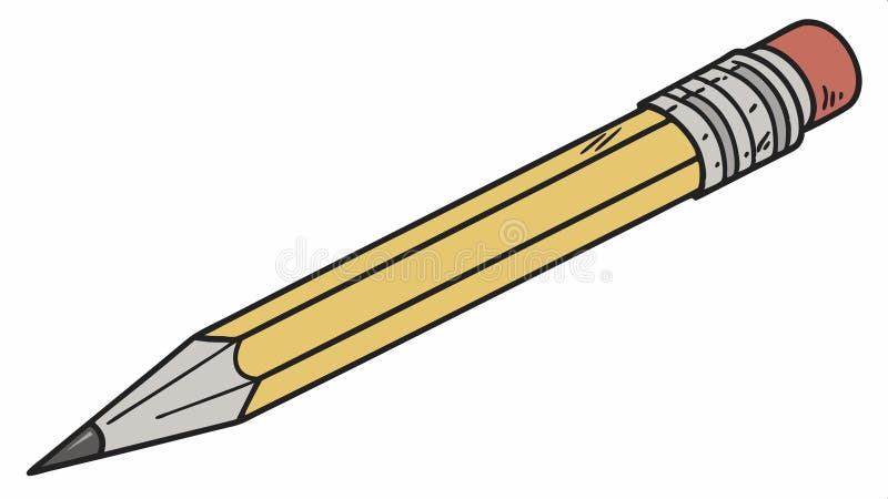 Standard Wooden Pencil, Essential Tool for Writing and Drawing Vector ...