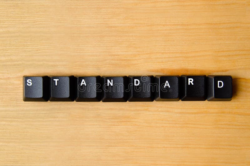 Standard word stock photo. Image of standard, word, alphabet - 98429936