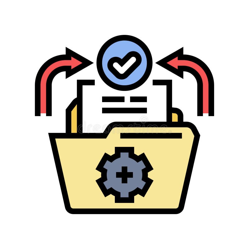 Standardization Business Process Color Icon Vector Illustration Stock ...