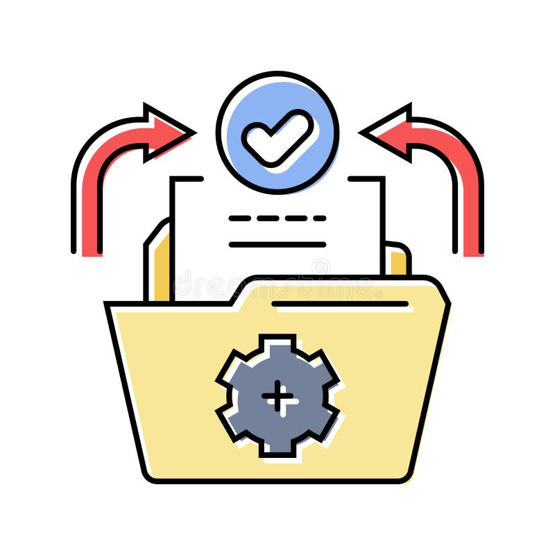 Standardization Business Process Color Icon Vector Illustration Stock ...