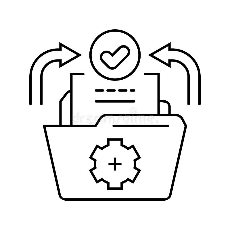 Mrp Process Line Icon Vector Illustration Stock Vector - Illustration ...